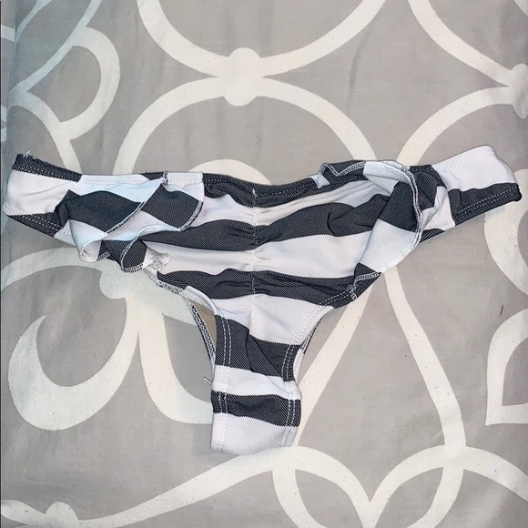 Tyler Rose Swimwear | Swim | Ruffle Scrunch Butt Navy And White Striped ...